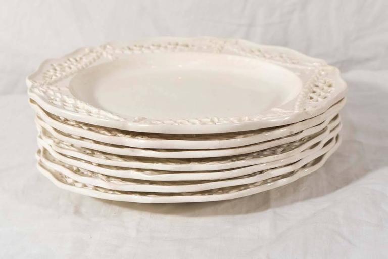 Set of Eight 18th Century Pierced Creamware Dishes at 1stDibs