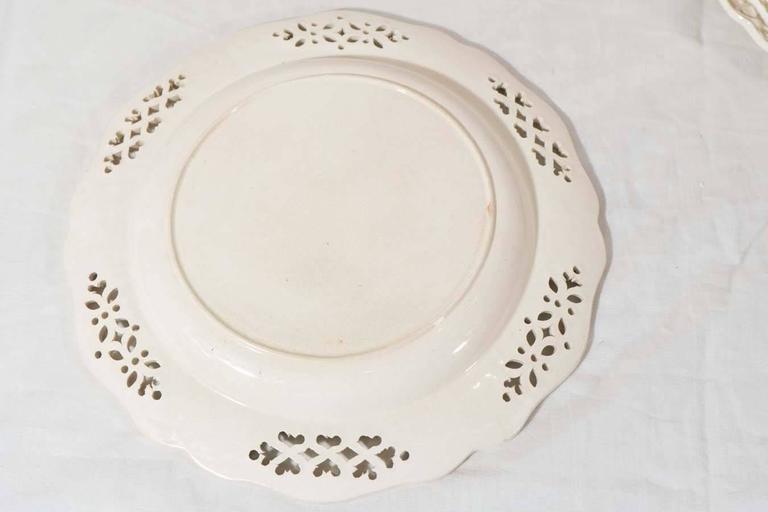 Set of Eight 18th Century Pierced Creamware Dishes at 1stDibs