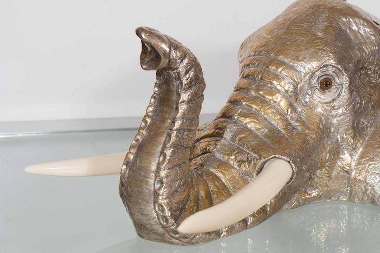 Metal Elephant Head Ice Bucket at 1stDibs