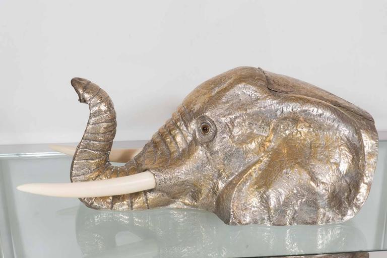 Metal Elephant Head Ice Bucket at 1stDibs
