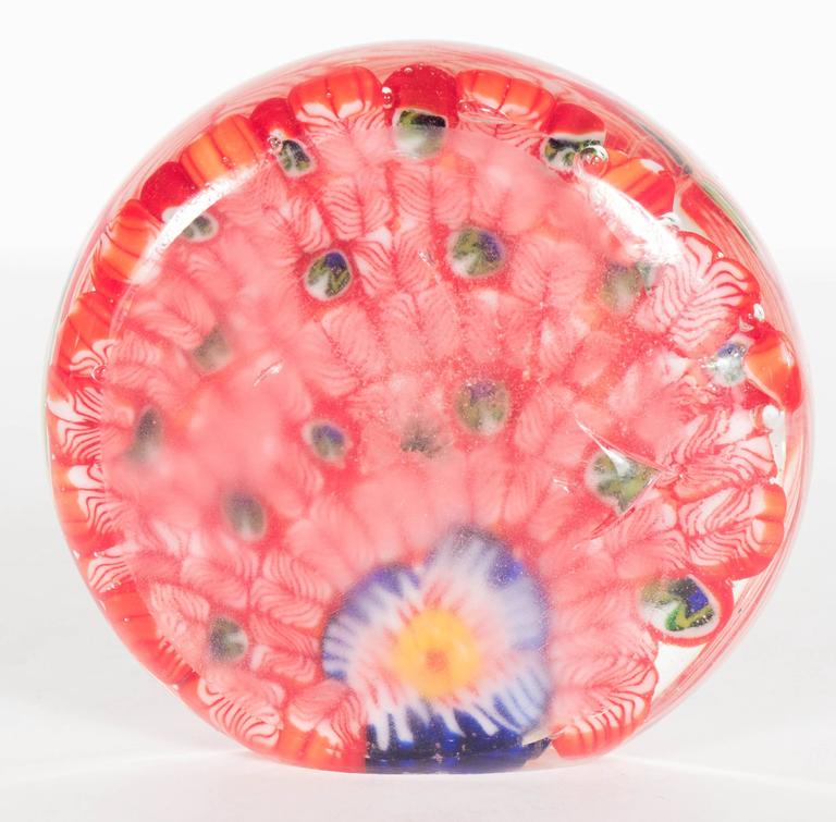 Mid-Century Modernist Murano Peacock Paperweight at 1stDibs