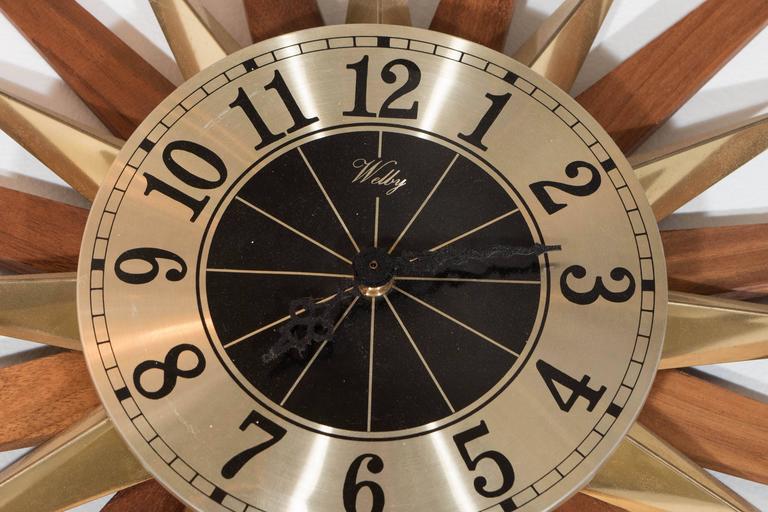 Starburst Wall Clock by Welby Division, Elgin National Watch Company at ...