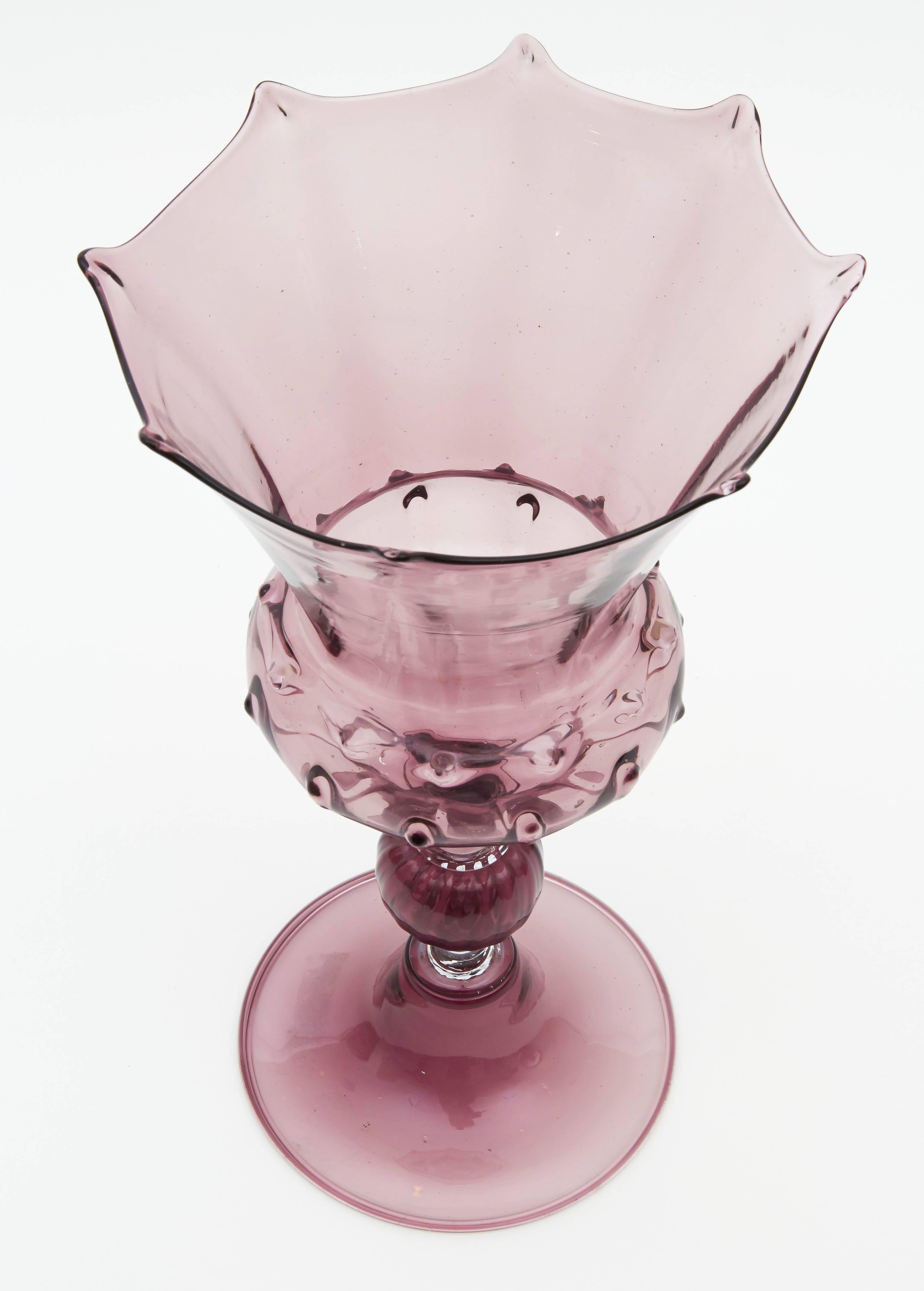 Antique Blown Amethyst Glass Vase at 1stDibs