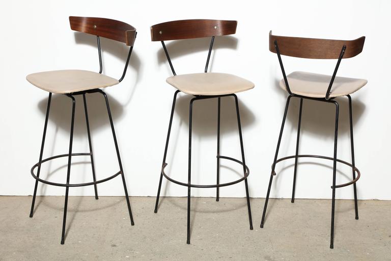 Set of 3 Clifford Pascoe Bar Stools at 1stDibs | mcm bar stools, mcm ...