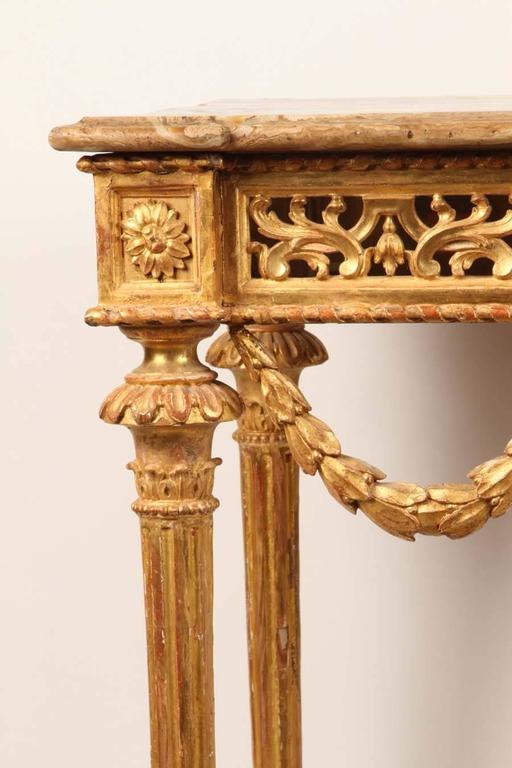 South European Giltwood Console Table, Italy or Spain For Sale at 1stDibs