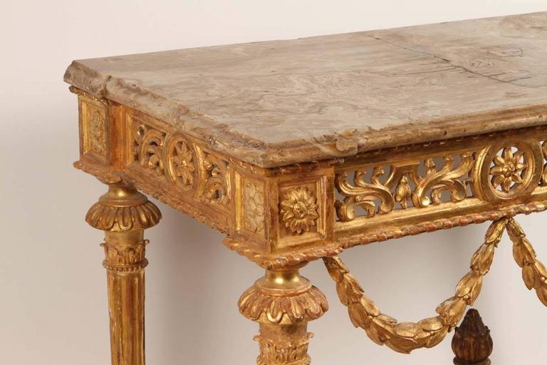South European Giltwood Console Table, Italy or Spain For Sale at 1stDibs