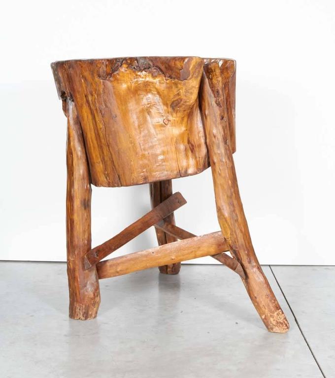 Thick Rustic Chinese Butcher Block Stool/Table For Sale at 1stDibs ...