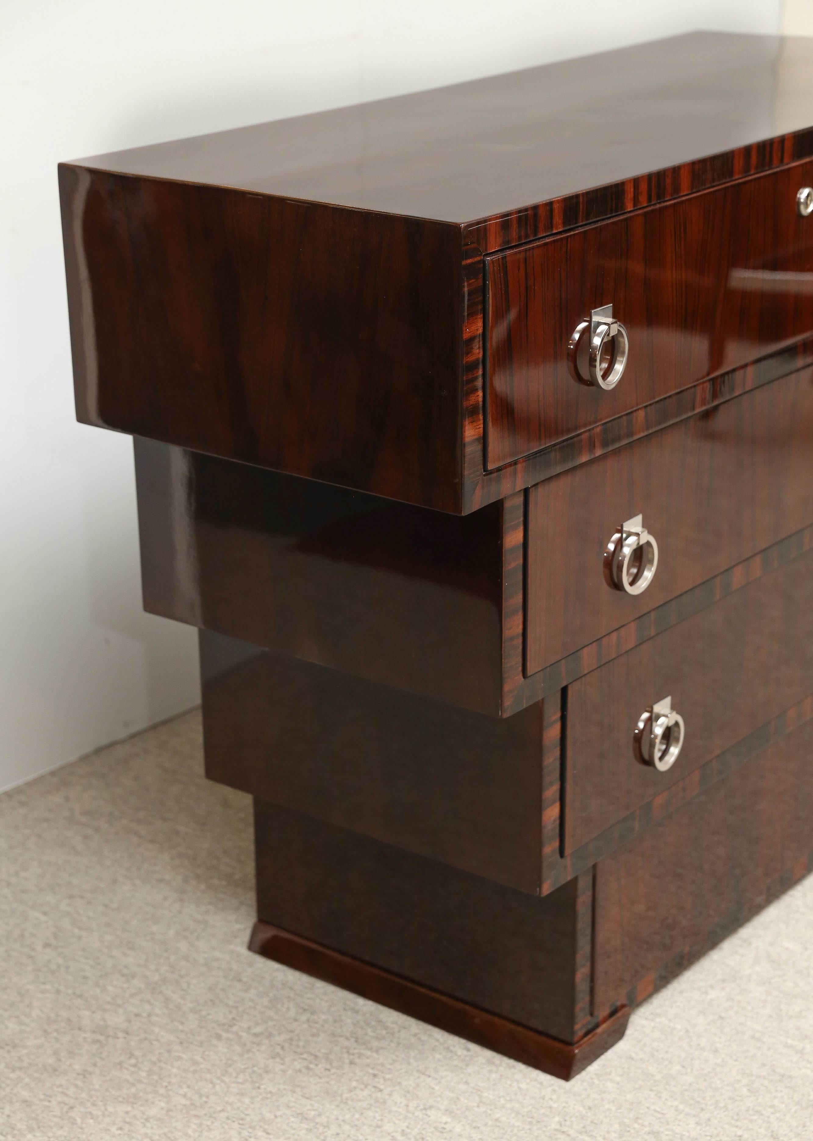 French Rosewood Trapezoid Chest of Drawers at 1stDibs | trapezoid drawer