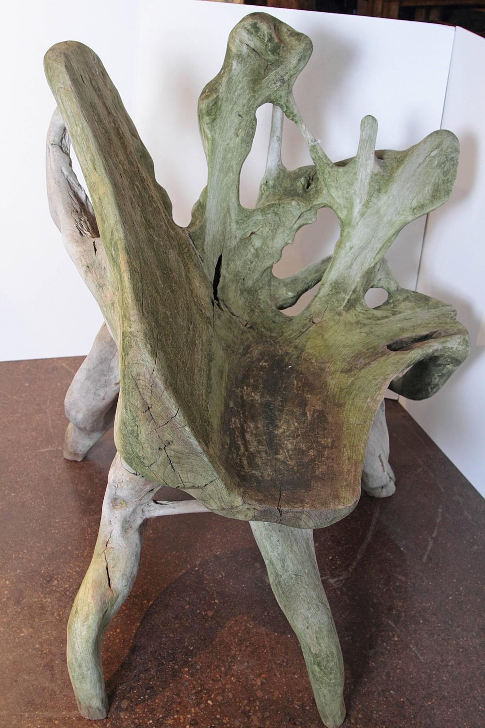 Organic Shape Teak Garden Bench at 1stdibs