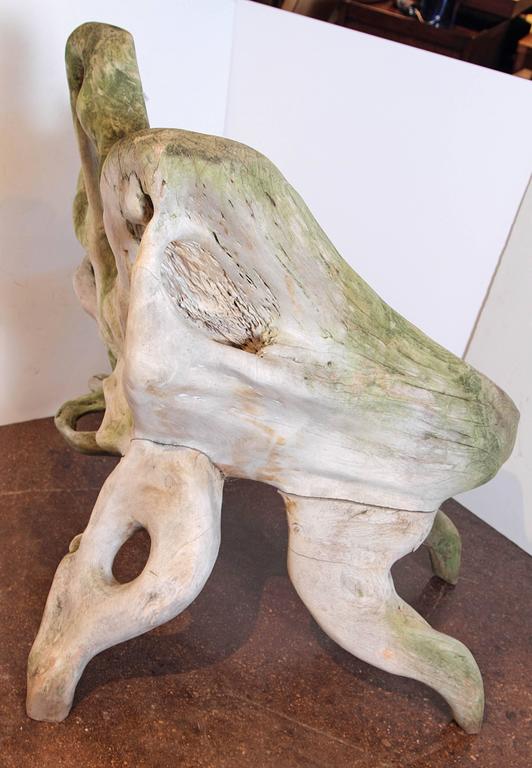 Organic Shape Teak Garden Bench at 1stDibs