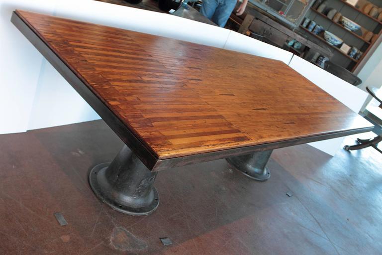 Bowling Alley Dining Table at 1stDibs | red oak bowling alley