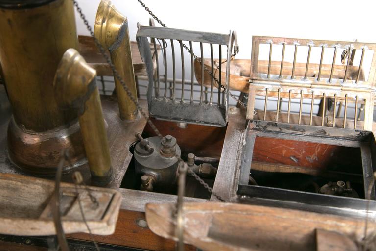 Late 19th Century Working Steam Model of a Passenger Freighter at 1stDibs