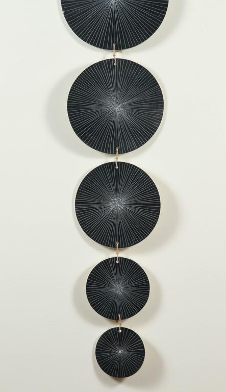 Five-Disc Ceramic Wall Hanging by Mquan Studio at 1stDibs