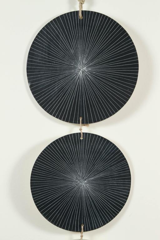 Five-Disc Ceramic Wall Hanging by Mquan Studio at 1stDibs
