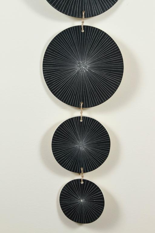 Five-Disc Ceramic Wall Hanging by Mquan Studio at 1stDibs