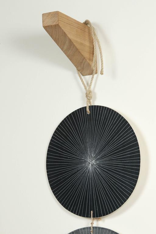 Five-Disc Ceramic Wall Hanging by Mquan Studio at 1stDibs