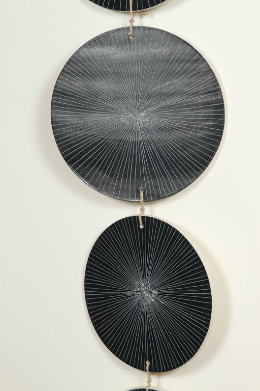 Five-Disc Ceramic Wall Hanging by Mquan Studio at 1stDibs