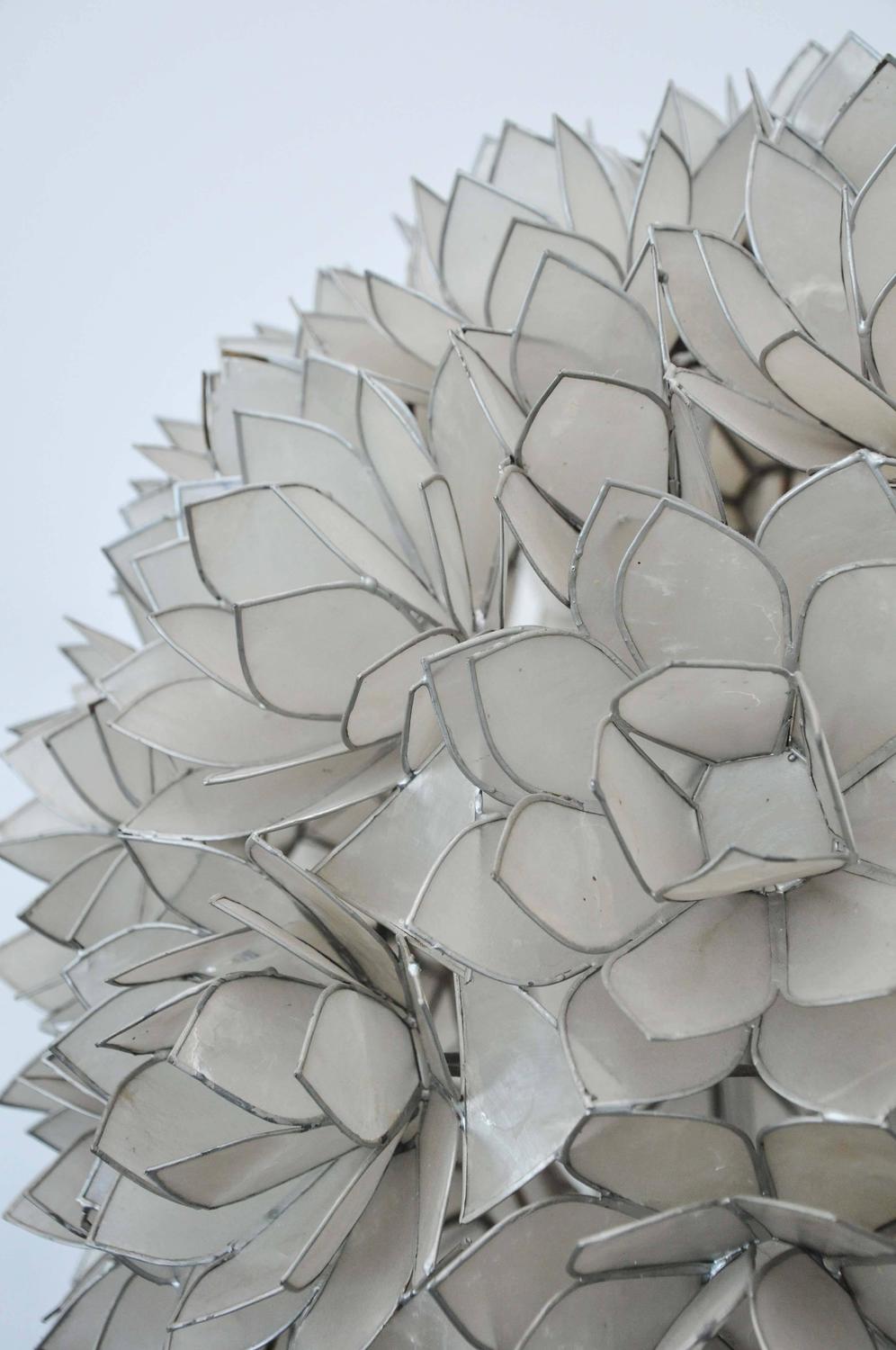 Vintage Capiz Shell Flower Floor Lamp at 1stdibs