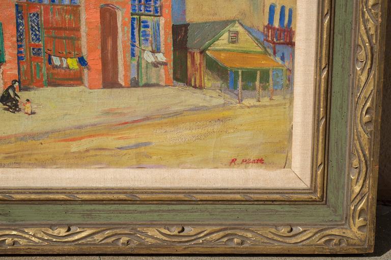 20h Century Los Angeles Oil on Canvas Painting by R. Platt, circa 1930s ...
