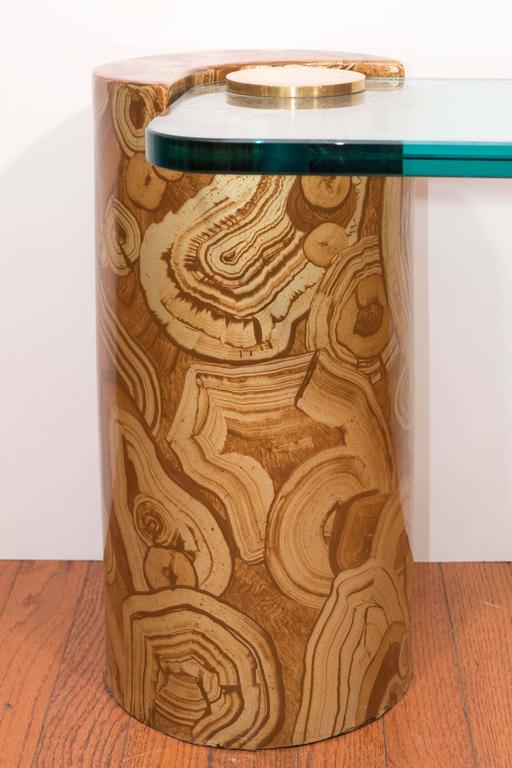 Burl Wood Inspired Cantilevered Table at 1stDibs