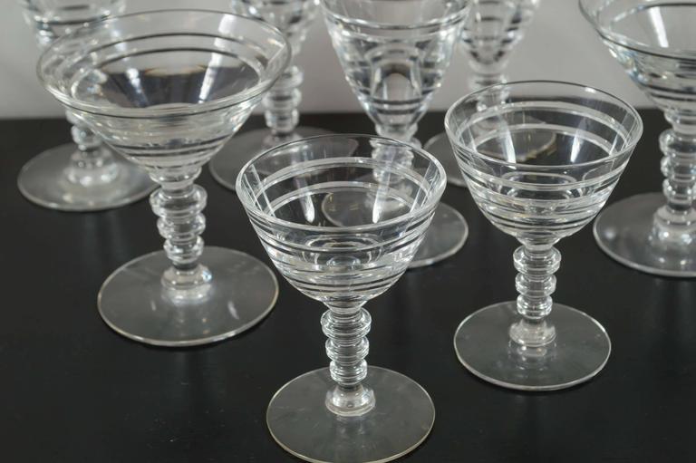 T.G. Hawkes and Co, 40-Piece Set of Art Deco Cut Steuben Stemware at ...
