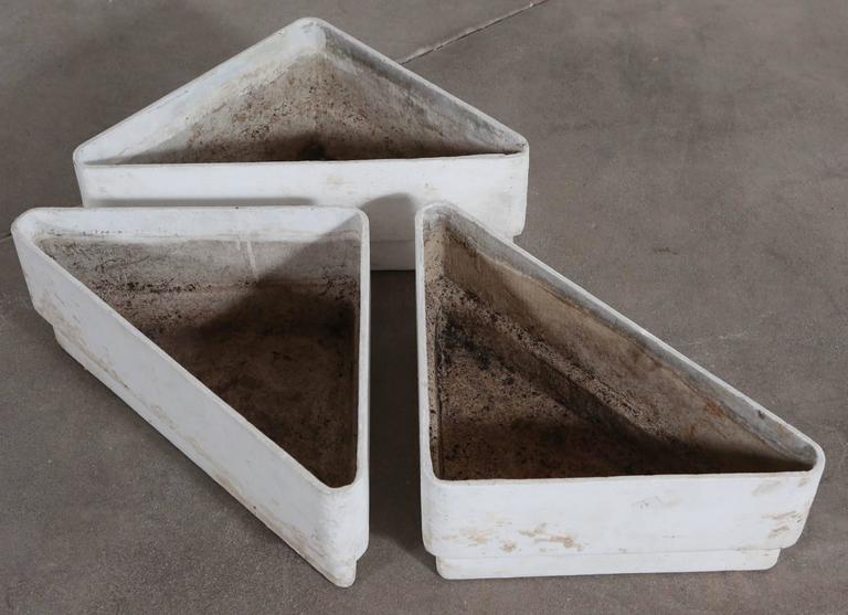 Vintage Triangle Plaster and Concrete Planter at 1stDibs