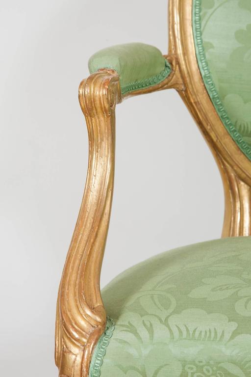 Pair of Carved Giltwood Settees, 18th Century Attributable to Thomas ...