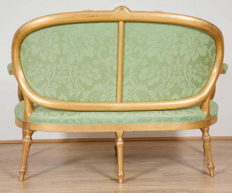 Pair of Carved Giltwood Settees, 18th Century Attributable to Thomas ...