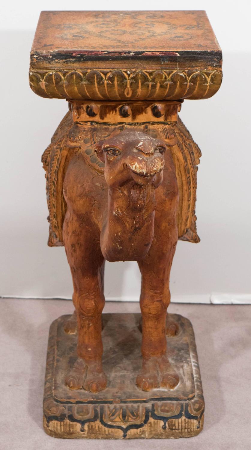 Mid-Century Camel Side Table at 1stdibs