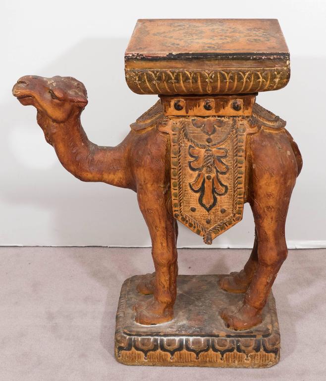 Mid-Century Camel Side Table at 1stDibs