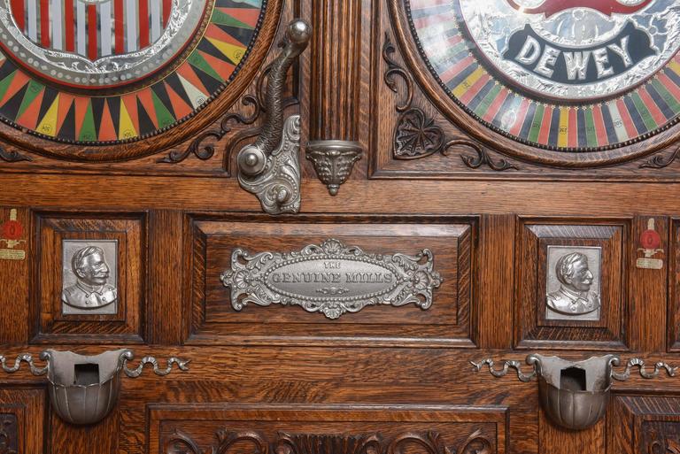 1906 Mills Double Dewey Upright Slot Machine at 1stDibs