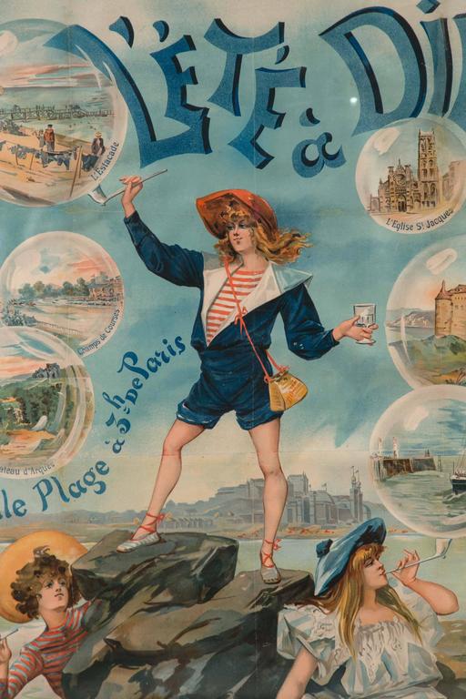 Antique French Poster For Sale at 1stDibs