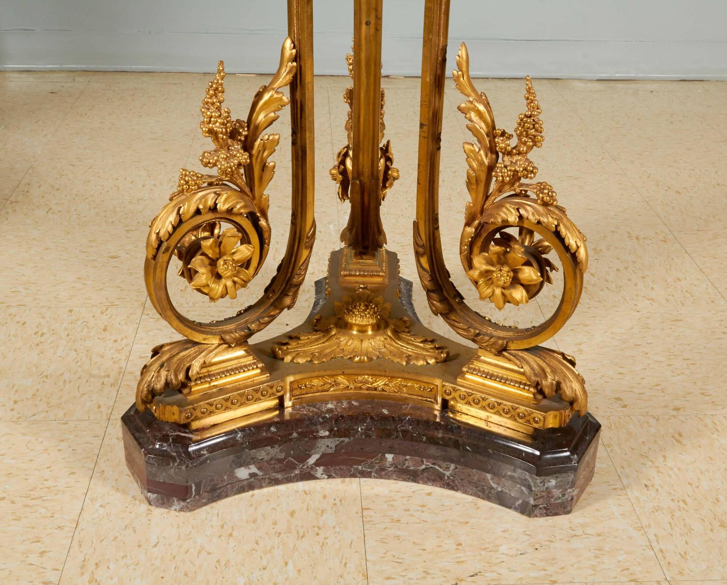 Important and Monumental Three-Piece Ormolu and Sevres Style Porcelain ...