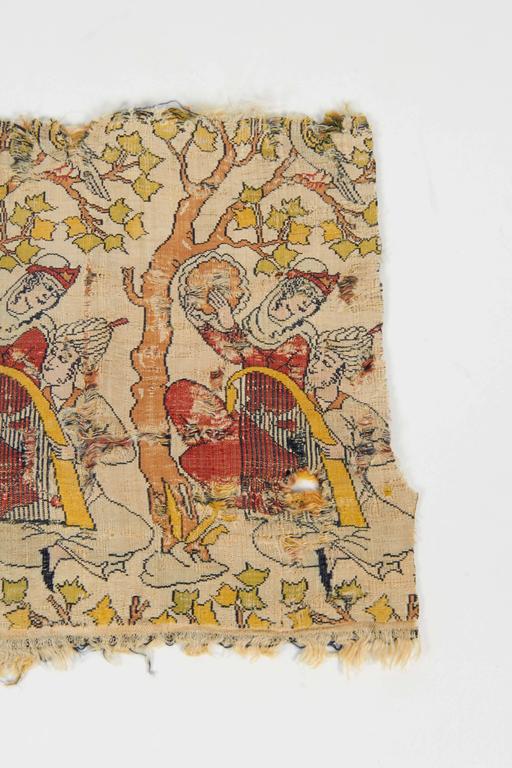 Rare Islamic Persian Safavid Silk Lampas Textile Fragment, Safavid ...