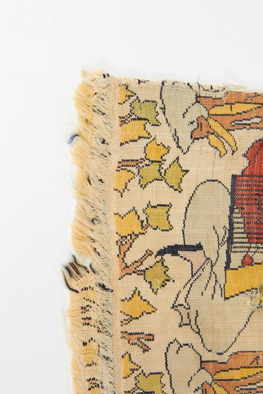 Rare Islamic Persian Safavid Silk Lampas Textile Fragment, Safavid ...