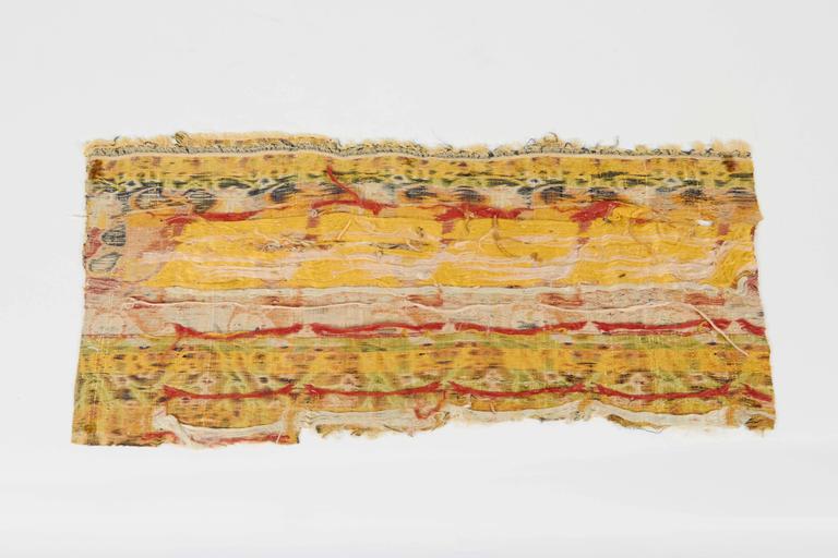 Rare Islamic Persian Safavid Silk Lampas Textile Fragment, Safavid ...