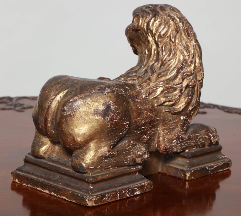 Sculpture of Recumbent Lion at 1stDibs