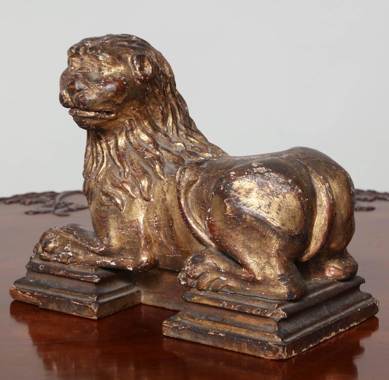 Sculpture of Recumbent Lion at 1stDibs