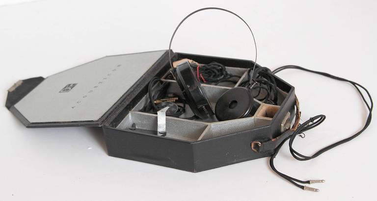 Joseph Sinel Fabricoid Case and Devices for Dictograph Products ...