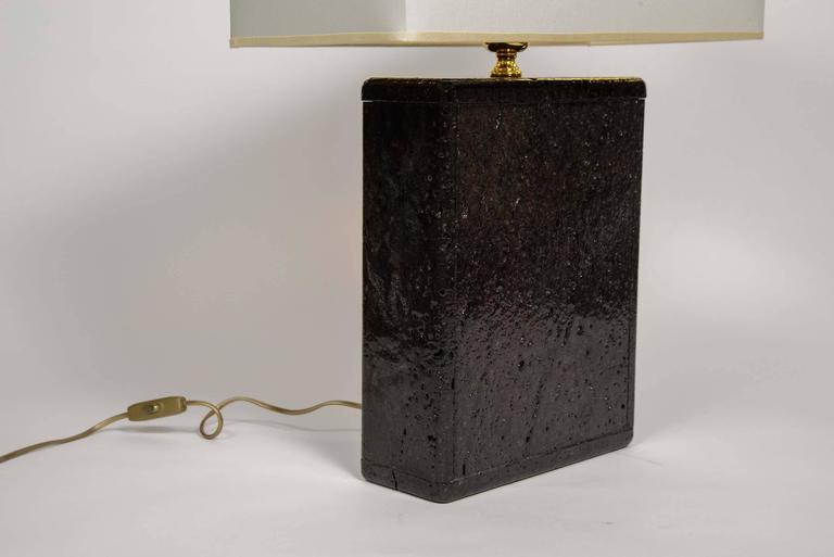 Original Pair of Black Lava Rock Lamps at 1stDibs