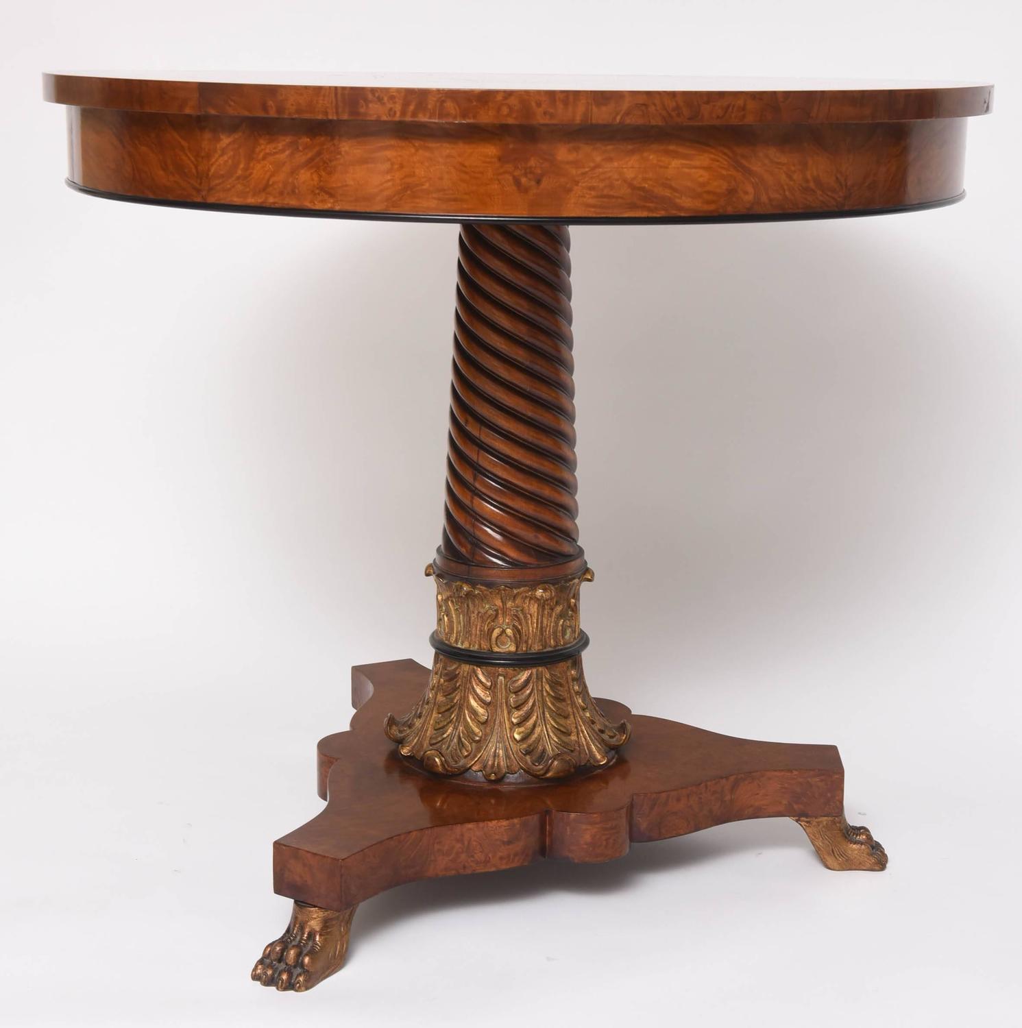 Neoclassical Style Center Table with Marquetry Top, Rho Mobili D' Epoca ...