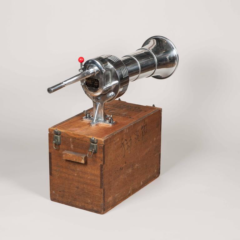 A cased portable Foghorn by the Tokyo Siren Co. at 1stDibs