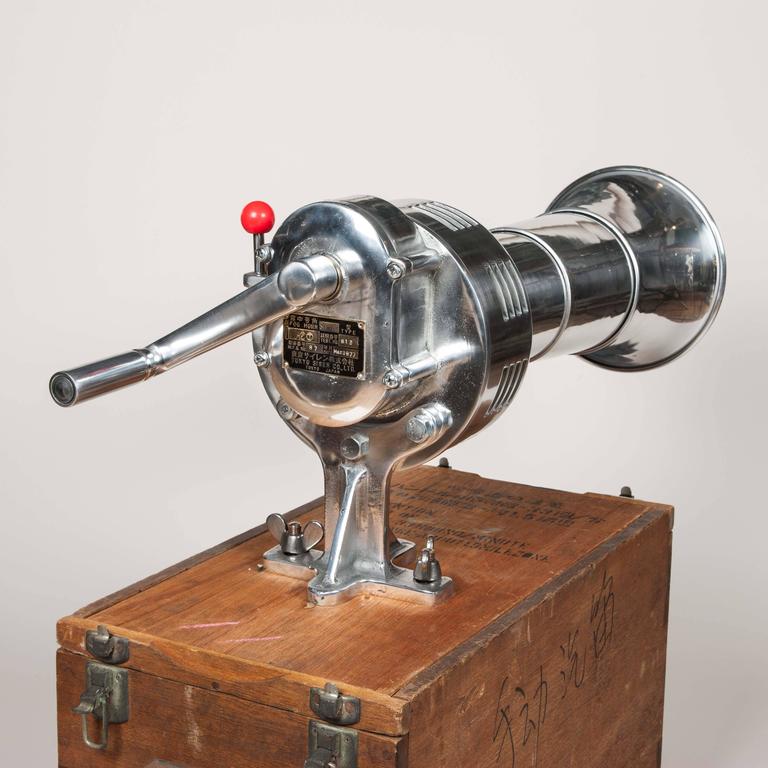 A cased portable Foghorn by the Tokyo Siren Co. at 1stDibs