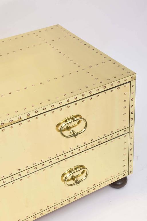 Professionally Polished Brass Chest by Sarreid at 1stDibs | sarreid ...