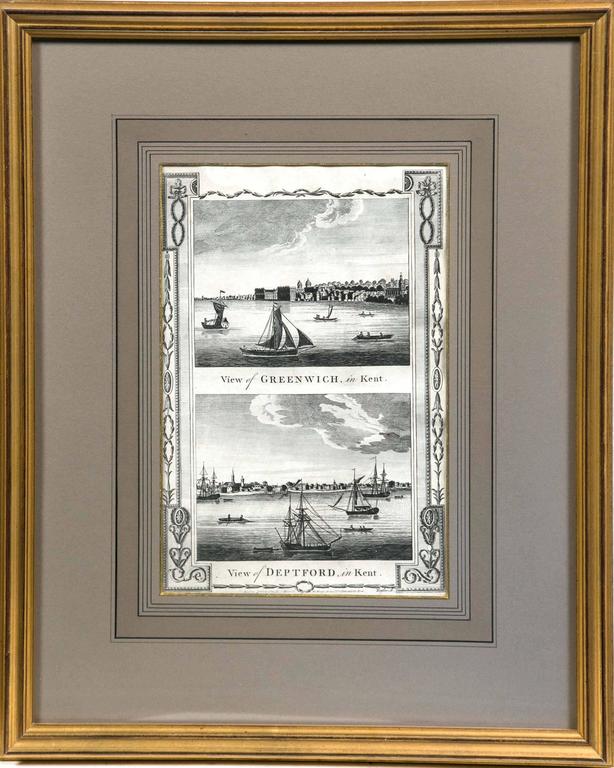 Framed Print, English Harbor Views, Early 19th Century For Sale at 1stDibs