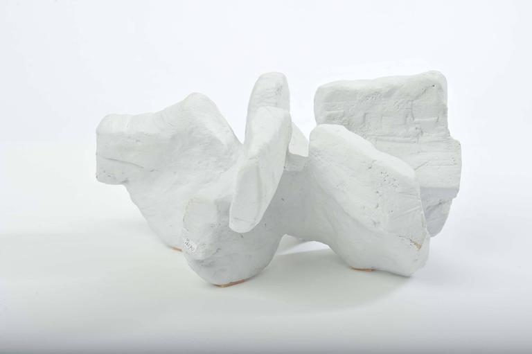 Chalk White Abstract Sculpture by Bryan Blow 2 For Sale at 1stdibs