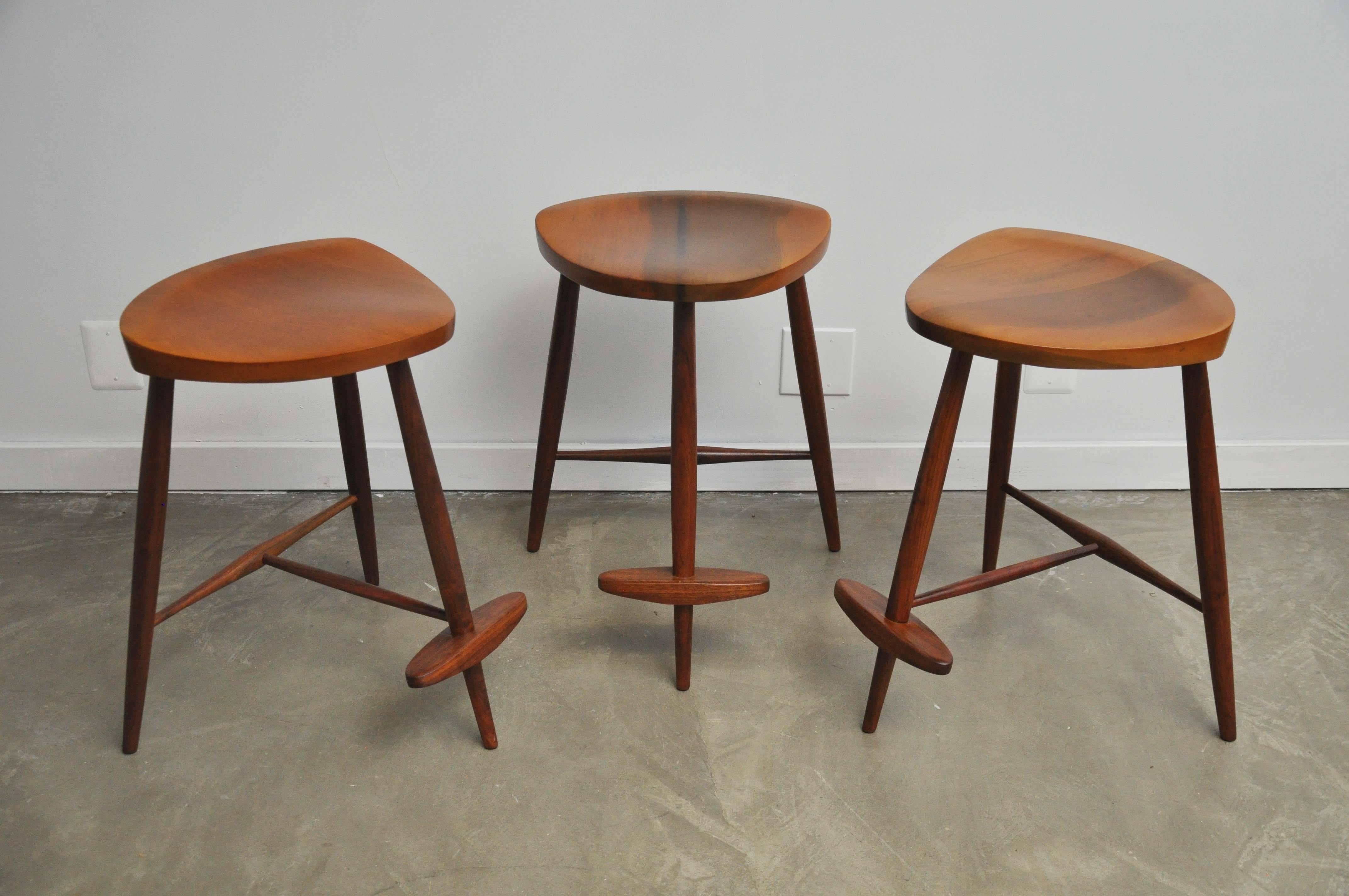 George Nakashima Counter Stools at 1stDibs