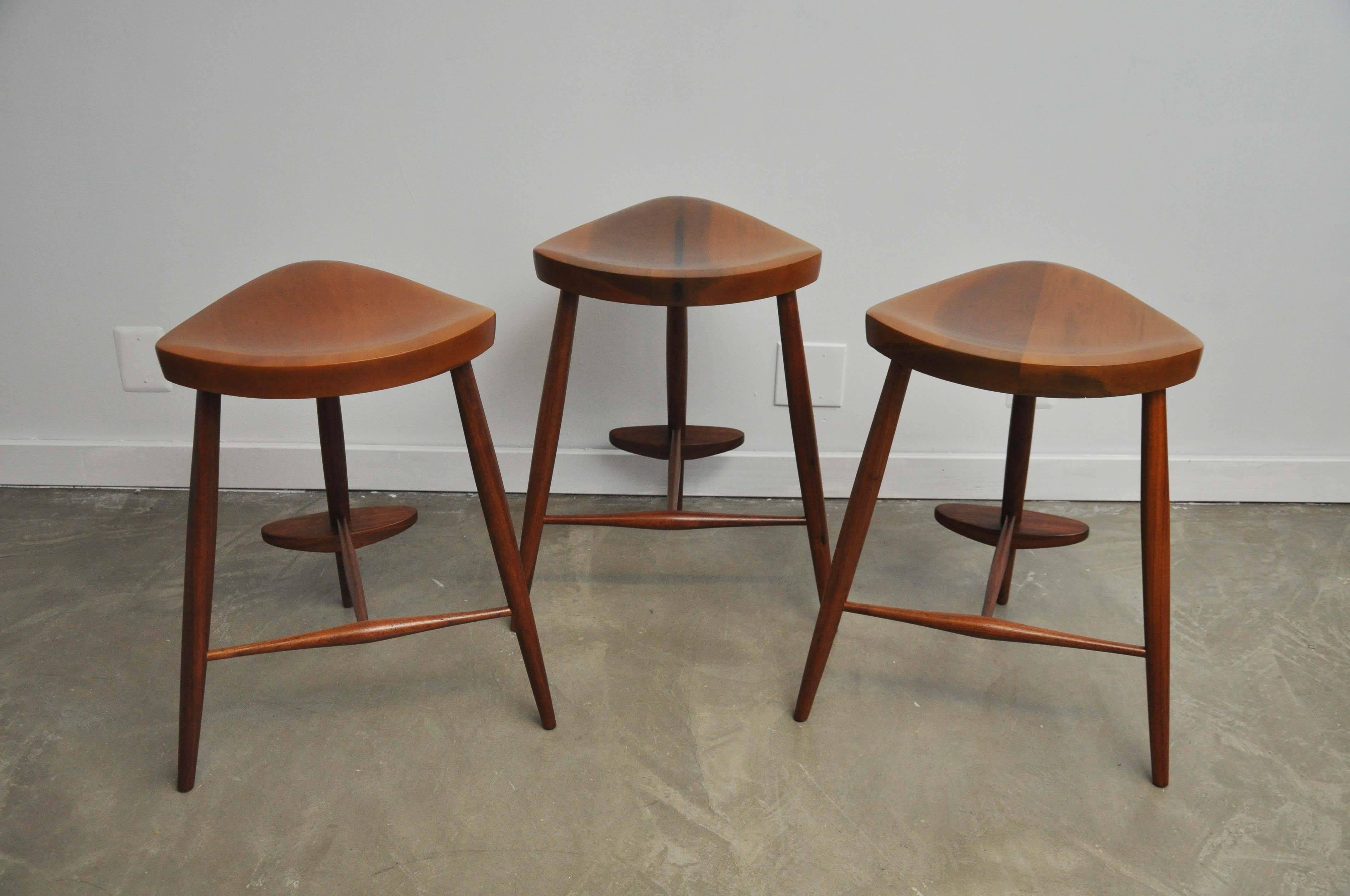 George Nakashima Counter Stools at 1stDibs