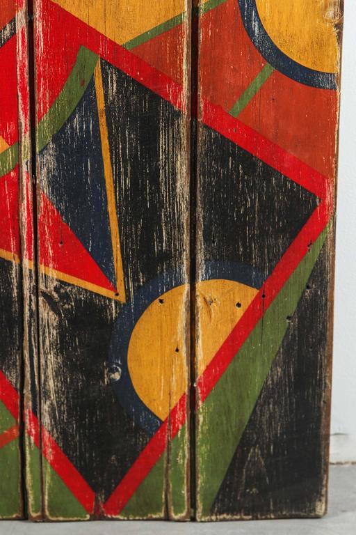 Anonymous Abstract Geometric Painted Board For Sale at 1stDibs