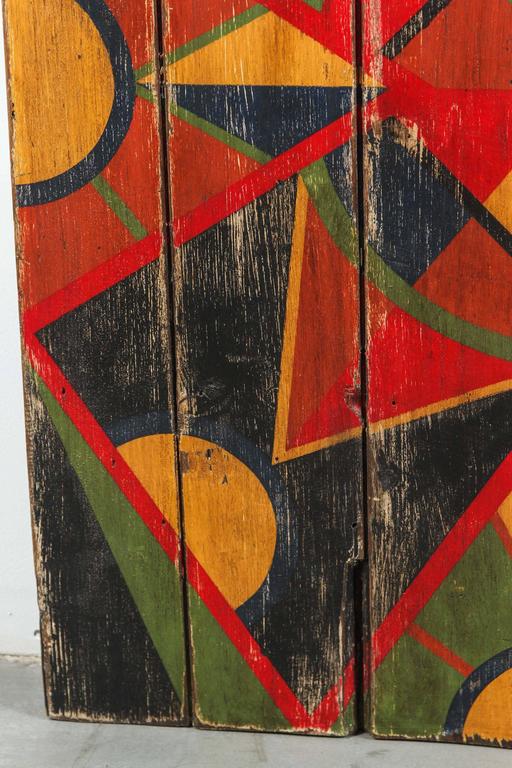 Anonymous Abstract Geometric Painted Board For Sale at 1stDibs